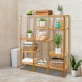 Topbuy 5-Layer Bamboo Storage Rack Plant Flower Holder Display Shelves ...