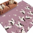 Area Rug for Living Room, Cherry Blossoms Non-Slip Indoor Large Carpet ...
