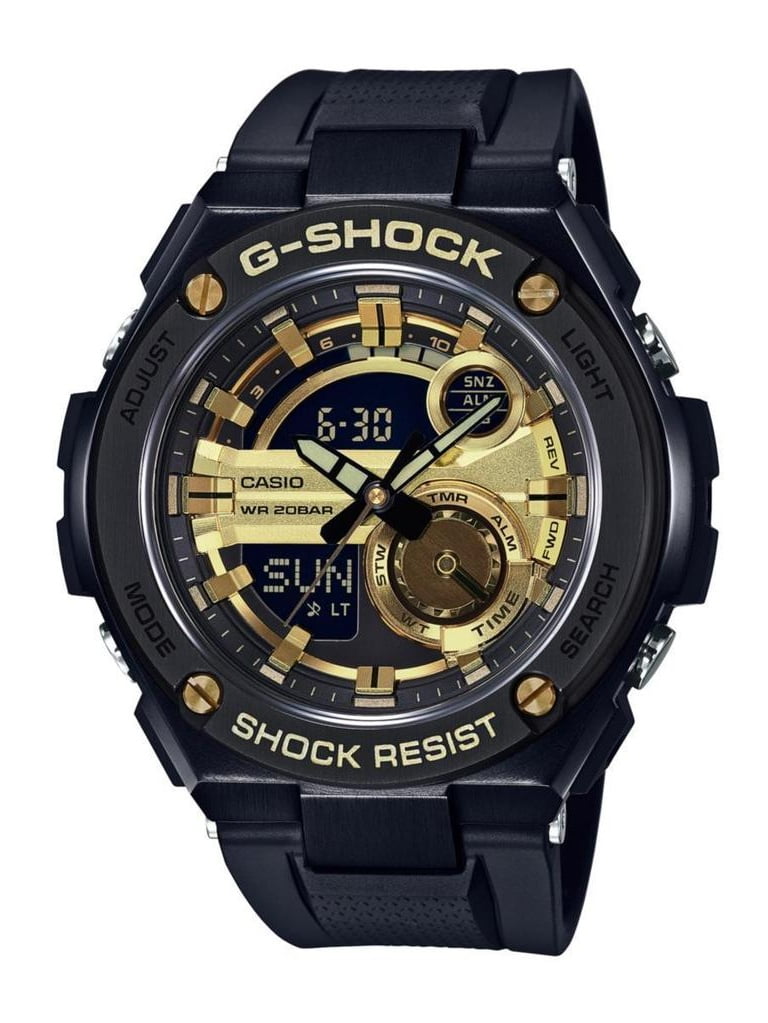 G-Shock G-Steel Analog Digital Gold Dial Black Resin Watch - Walmart.com