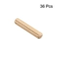 Wooden Dowel Pins 36 Pack 4x20mm Fluted Beveled Ends Wood Dowel Pegs ...