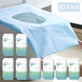 80pc Disposable Toilet Seat Covers, 16x24in. Portable for Travel ...