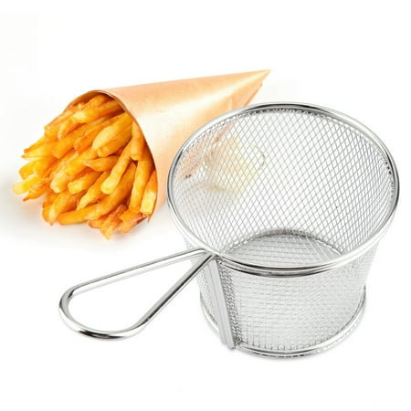 Herwey Mini Stainless Steel Chips Deep Fry Baskets Food Presentation ...