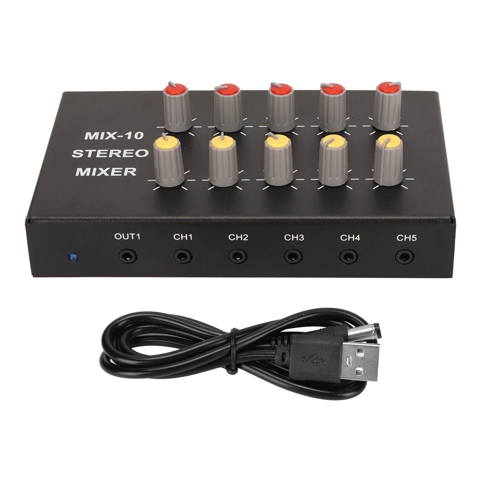 Mezclador estéreo profesional, 2 entradas, 10 salidas, interfaz de 3,5 ...