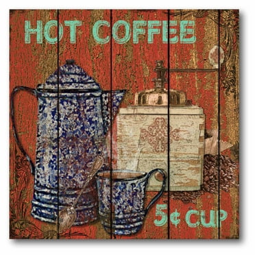 Courtside Market Coffee Café I Gallery-Wrapped Canvas Wall Art 16x16 ...