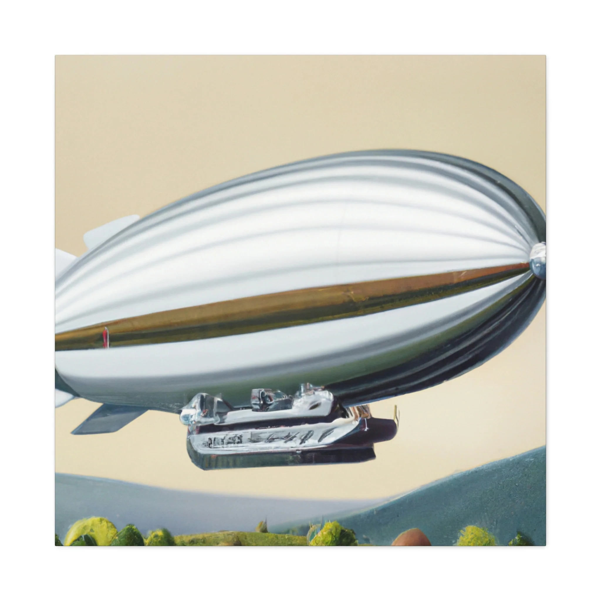 Blimp in a Sky - Canvas - Walmart.com