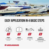 Megaware Keel Guard XL ScuffBuster Bow Protector, Stainless Steel, Easy ...