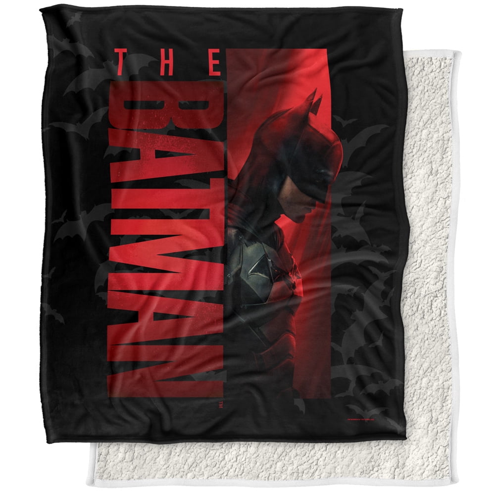 The Batman (2022) Blanket, The Batman Vertical Tiles Silky Touch Sherpa ...
