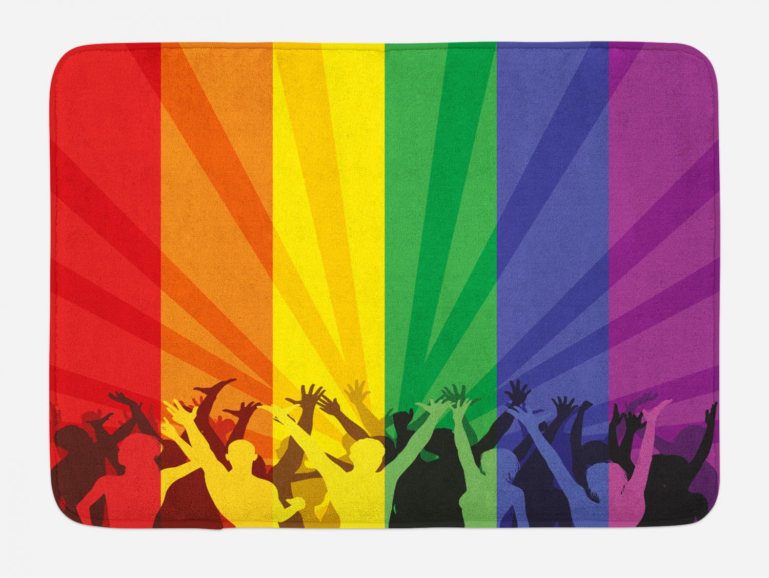Pride Bath Mat, People Celebrating International Day for LGBT Community ...