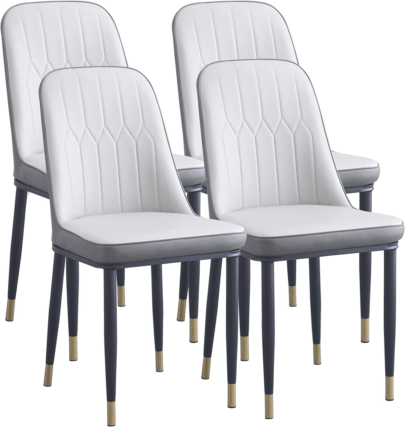 AngLink PU Chair with Iron Metal Gold Plated Legs, Suitable for Dining ...