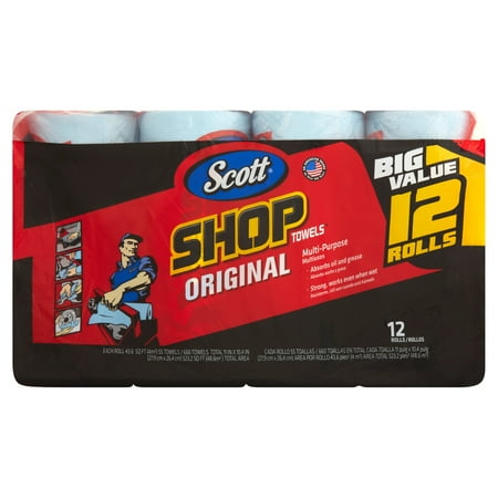 Scott Shop Blue Roll Towels - Walmart.com