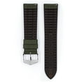 Hirsch Arne Leather Watch Strap - Green - L - 18mm - Silver Buckle ...