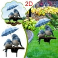 Blue Bird Garden Stakes, Blue Bird with Umbrella 2D Acrylic Garden ...