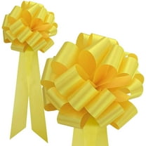 Large Yellow Ribbon Pull Bows - 9" Wide, Set of 6, Easter, Support Our ...