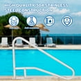Pool Handrail 54"x36" Swimming Pool Stair Rail 304 Stainless Steel Pool ...