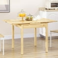 Folding Dining Table, Pine Wood Drop Leaf Table, Foldable Kitchen Table ...