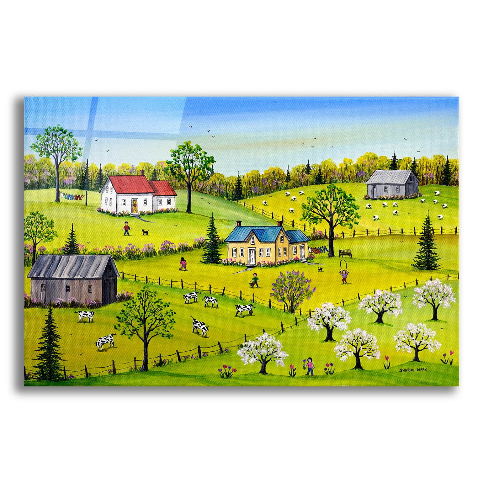 Epic Art 'Apple Blossom Time' by Sharon Mark, Acrylic Glass Wall Art ...