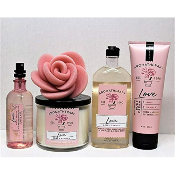 Bath And Body Works Aromatherapy Love — Rose And Vanilla 3 Wick Candle