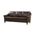 Hello Sofa Home Sienna Mid-Century Modern Top Grain Leather Sofa in ...