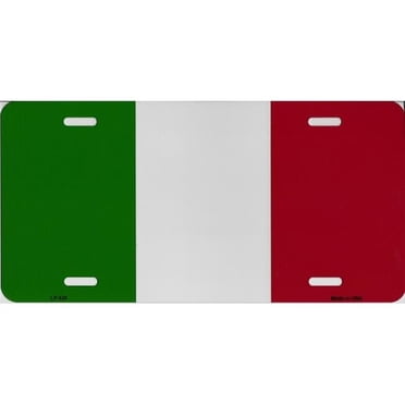 212 Main LPO1708 Italy Flag Photo License Plate Frame, Free Screw Caps ...