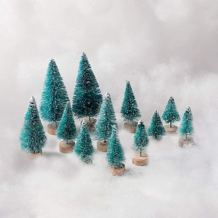 Christmas Fake Indoor Snow Mini Pine Trees Set Artificial Snow 16 Sqft ...