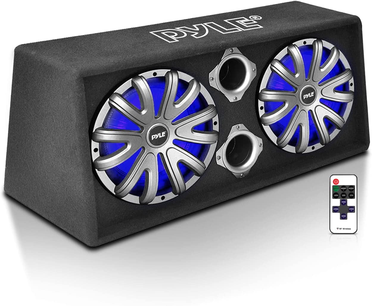 10'' Dual Subwoofer Box System - Rear Vented Design with Built-in ...