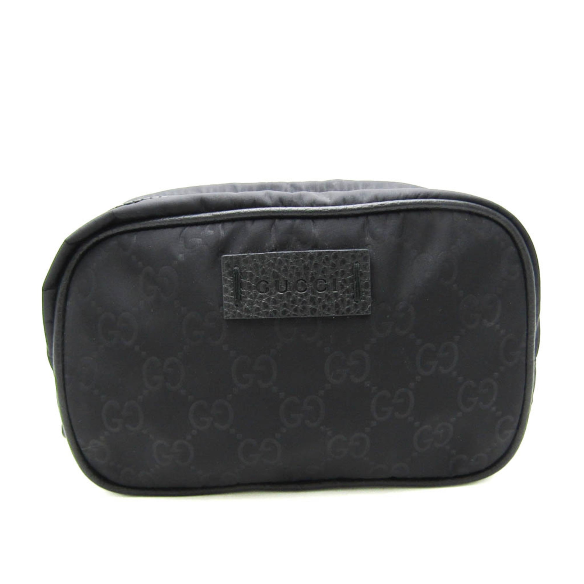 Pre-Owned Gucci GG Nylon 510341 Women's Nylon Pouch Black (Good ...