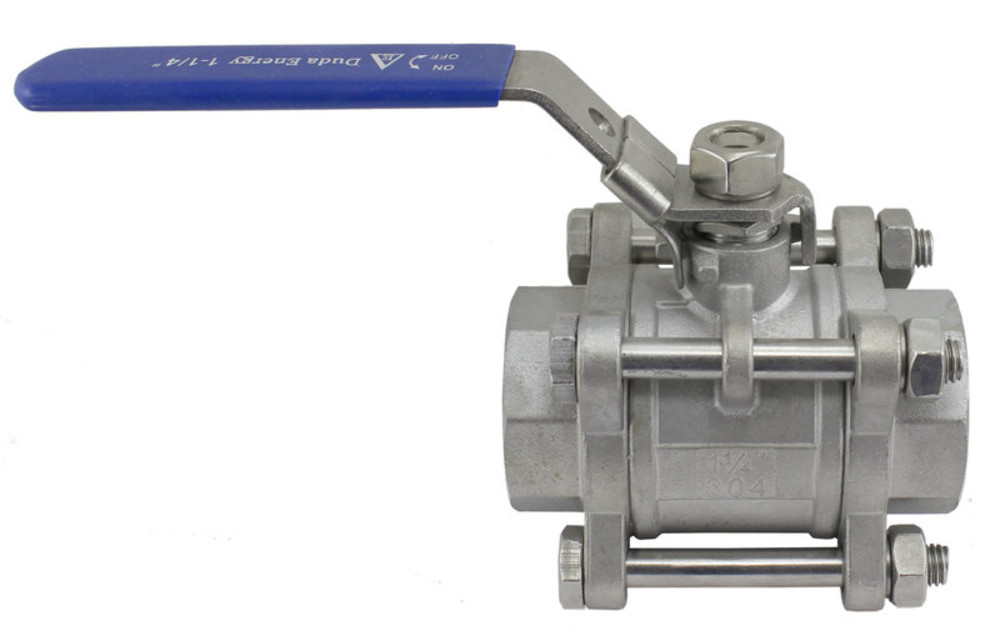 Duda Energy 3PCBV-WOG200-F075 Full Port Ball Valve, 3/4" NPT, 3 Piece ...