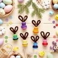 2Pcs Easter Button Rabbit Craft Diy Easter Button Rabbit Easter Hanging ...