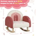 Costway Kids Rocker Chair, Velvet Upholstered Armchair for Nursery ...