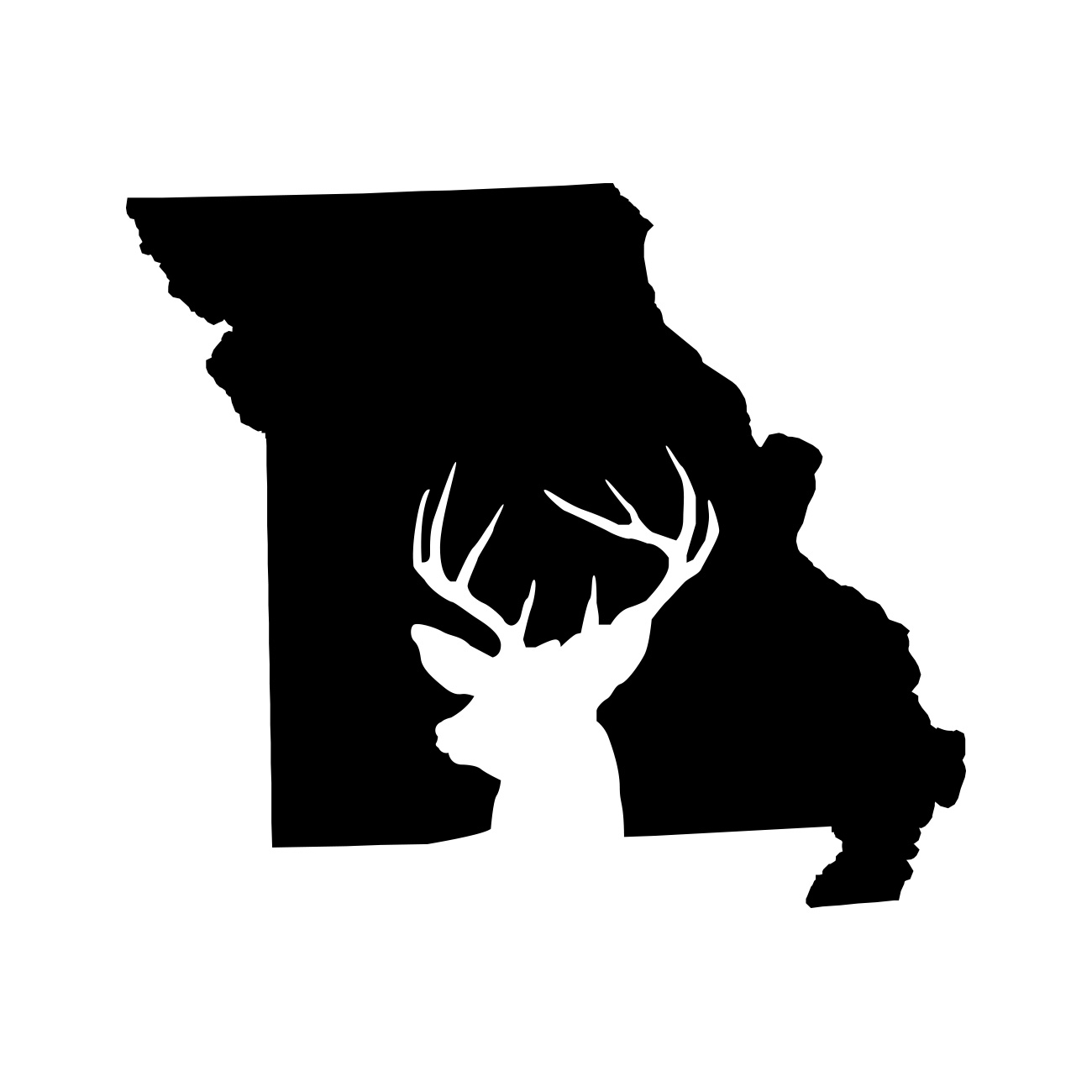 Missouri Deer State Sticker Decal Die Cut - Self Adhesive Vinyl ...