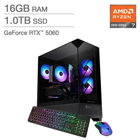 iBUYPOWER Gaming PC SlateMR291i, Intel i7, NVIDIA RTX 3060Ti, 16GB RAM ...