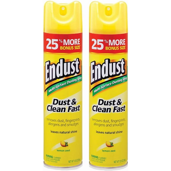 Endust Multi-Surface Dusting Spray, Lemon Zest Scent, 12.50 oz, Pack of ...
