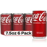 Coca-Cola Cherry Mini Soda Pop Soft Drink, 7.5 fl oz, 6 Pack Cans ...