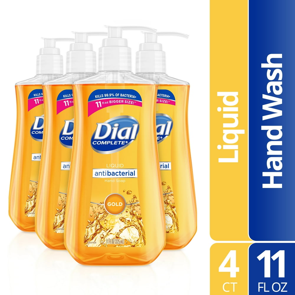 (Pack of 4) Dial Antibacterial Liquid Hand Soap, Gold, 11 Ounce ...