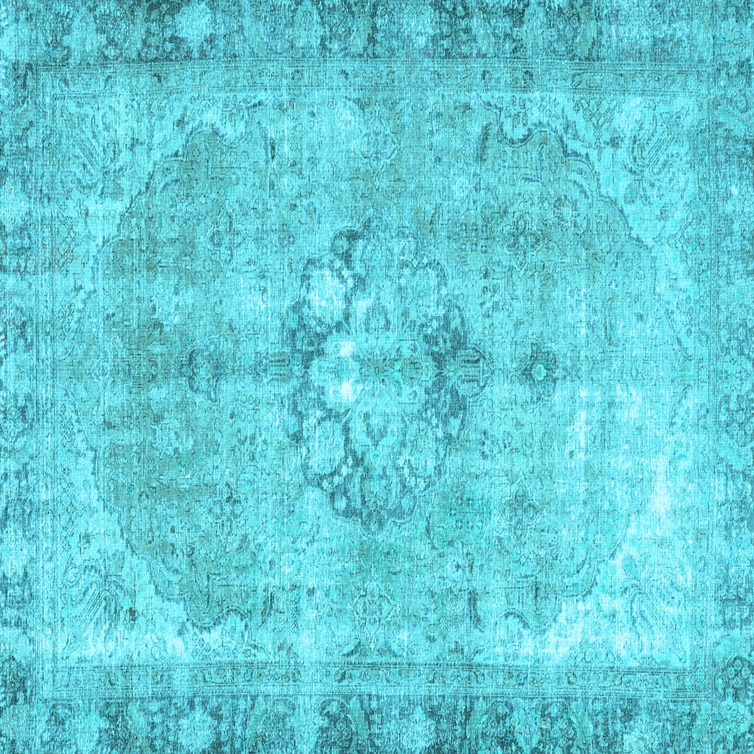 Ahgly Company Indoor Square Persian Light Blue Traditional Area Rugs, 6 ...