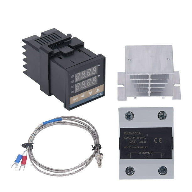 PID Temperature Controller Kit,Digital PID Thermostat Fast PID Thermostatwith White Heat Sink ...