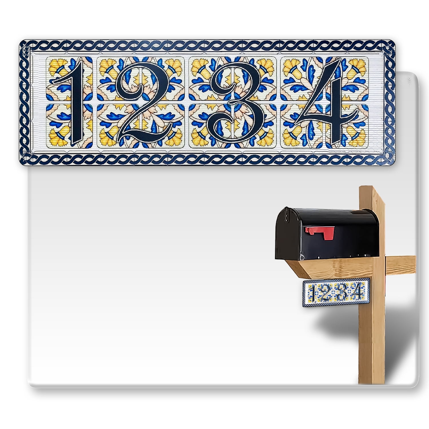 Curb-N-Sign Reflective 911 Address Sign for Mailbox, Single/Double ...