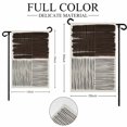 Brown Stripes Garden Flag 12x18 Inch Japanese Style Striped Black Line ...