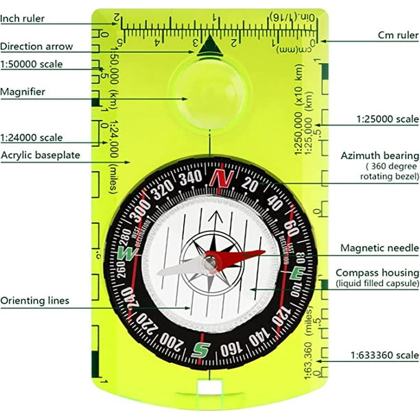 Outdoor Compasses Camping Marching Hiking Map Emergency Navigation ...