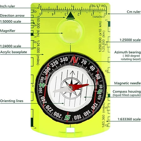Outdoor Compasses Camping Marching Hiking Map Emergency Navigation ...