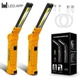 EFEMF-2Pack LED Work Light, USB Rechargeable COB Light with Magnetic ...