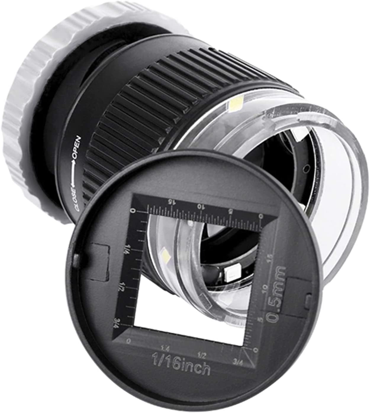 Lupa 30x con 3 LED y 3 Luces UV Lente Ojo de Paloma Lupa de ...