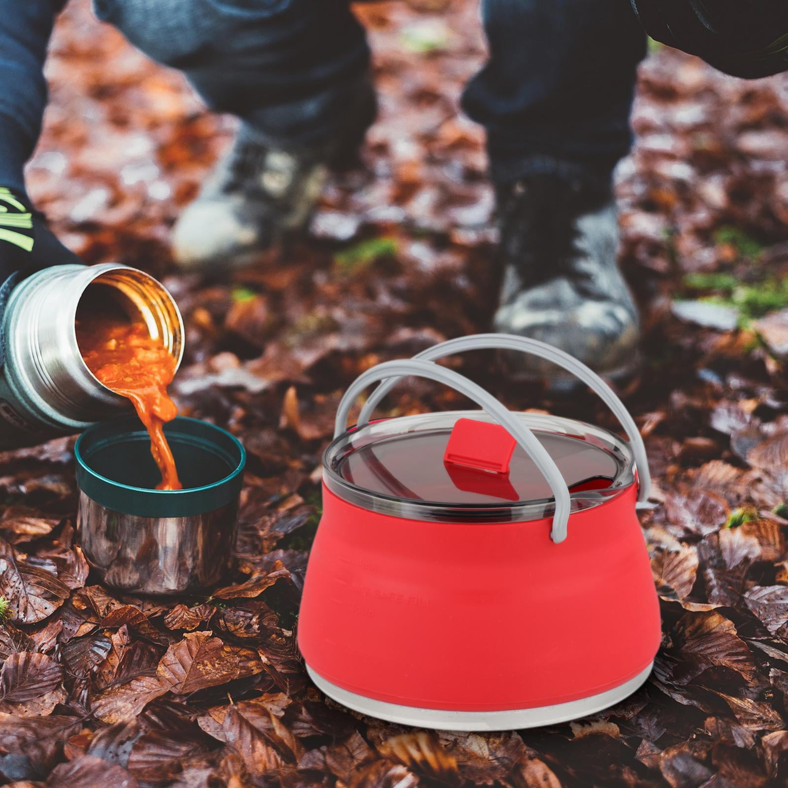 Buy Collapsible Folding Silicone Cooking Pot Cooker Kitchen Camping ...