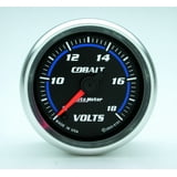 AutoMeter 6191 Cobalt Electric Voltmeter Gauge; 2-1/16 in.; Black Dial ...