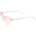 Translucent Retro Cat Eye Sunglasses Color Tinted Lens 52mm Pink