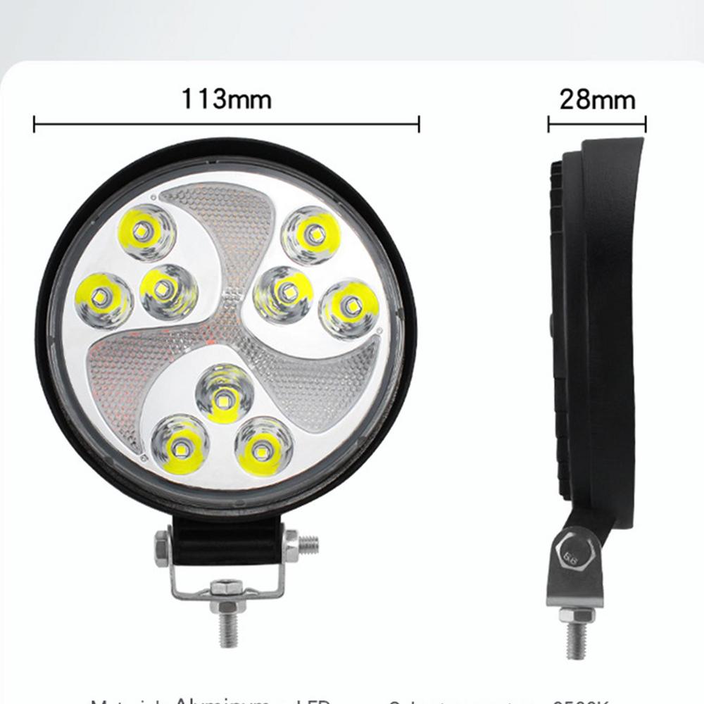 Tohuu Led Motorcycle Headlight 27W Colorful Round Head Lights LED Car ...