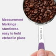 10 Piece Stainless Steel Measuring Cups and Spoons Set with Purple ...