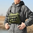 Fishing Nylon Backpack, Outdoor Chest Pack with Adjustable Shoulder ...