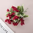 Red Artificial Berry Stems Fabric Cloth Flowers for Wedding Home Decor ...
