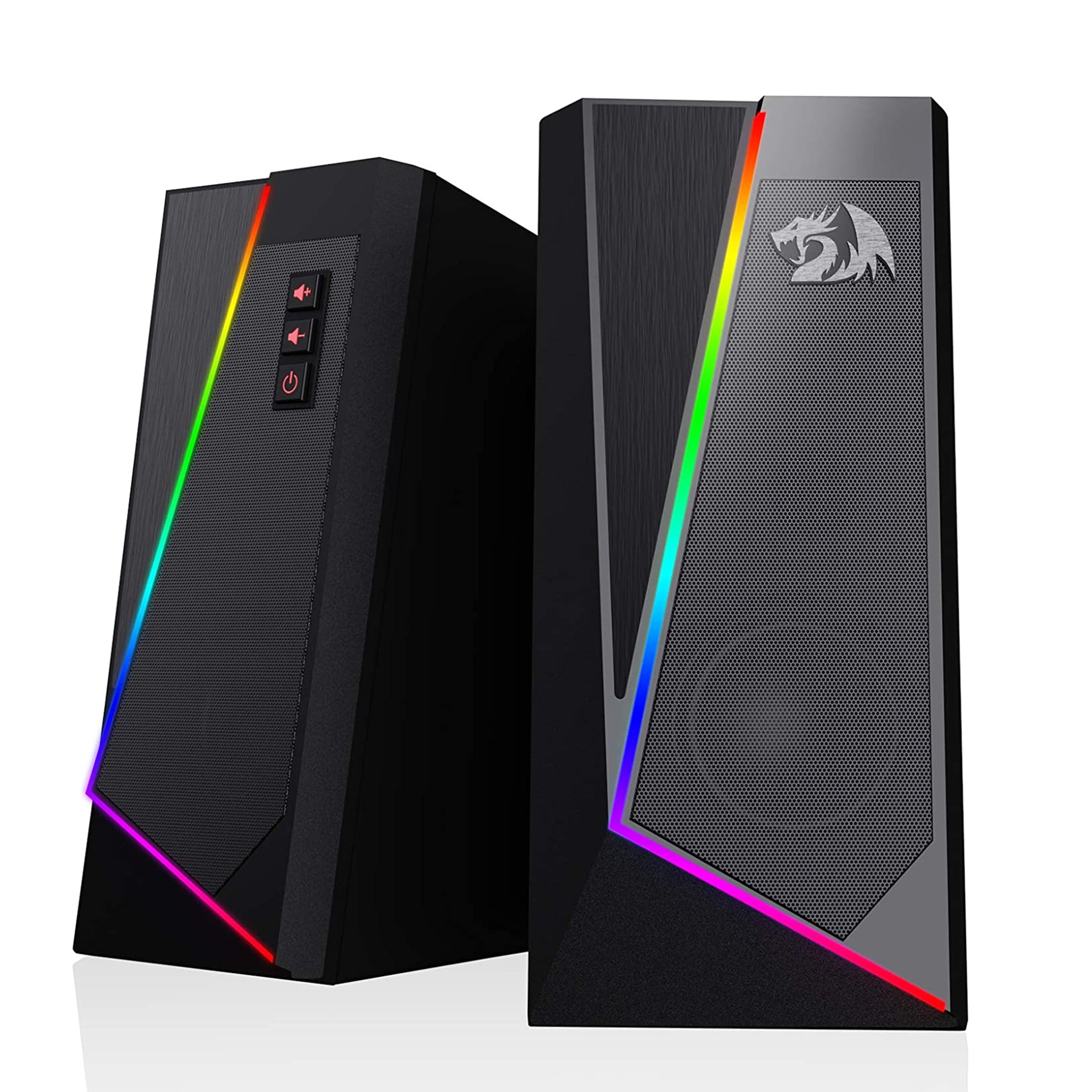 Redragon GS520 RGB Desktop Speakers, 2.0 Channel PC Computer Stereo ...